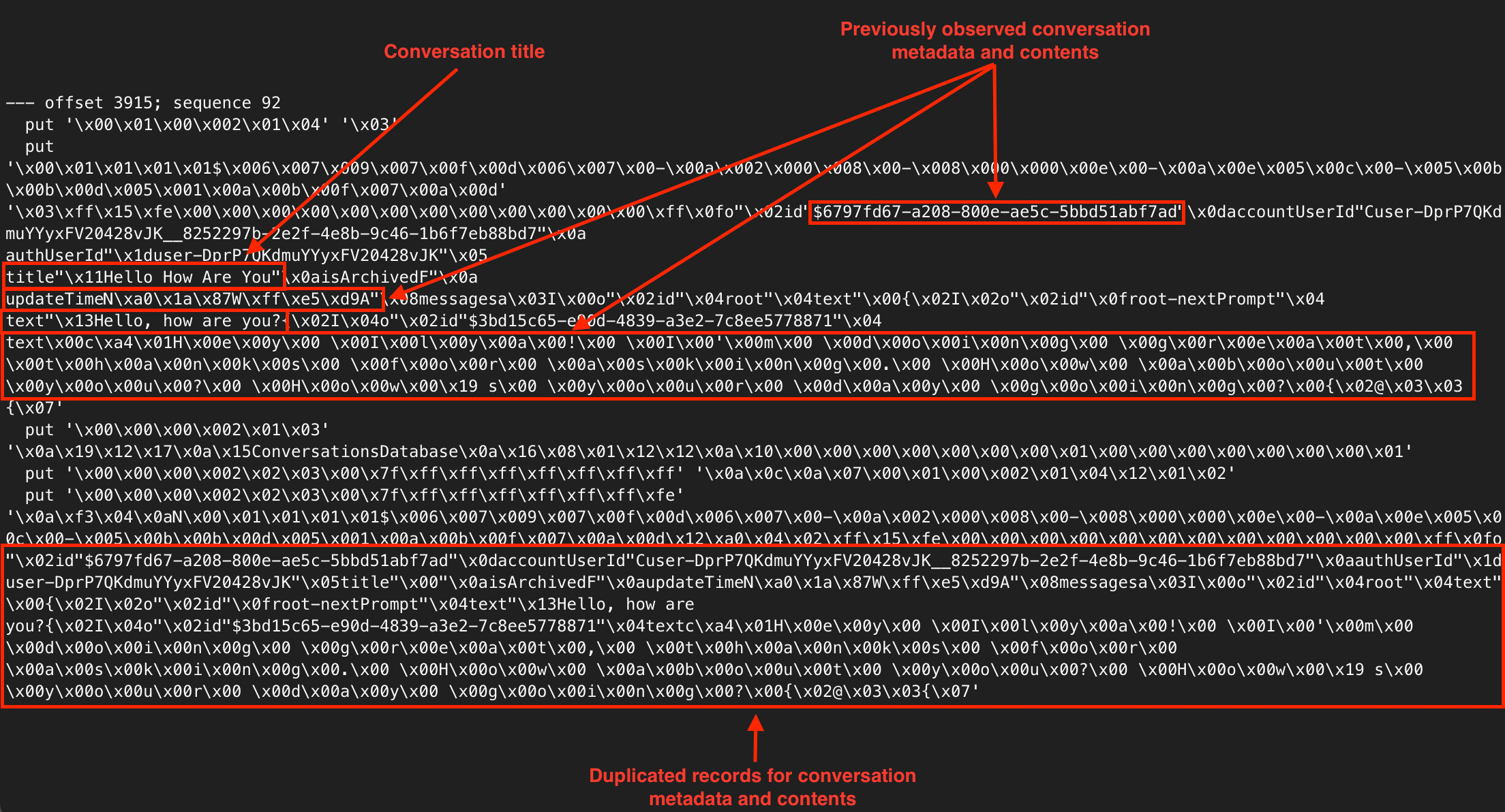 LevelDB WAL log - extracting ChatGPT desktop conversations
