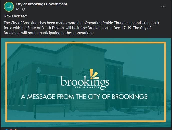 Gov. Rhoden chides city for exposing Prairie Thunder patrols planned in ...