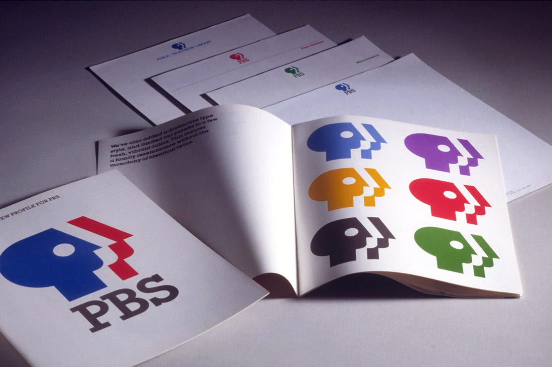 PBS logo 1971 & 1984 – Logo Histories - by Richard Baird