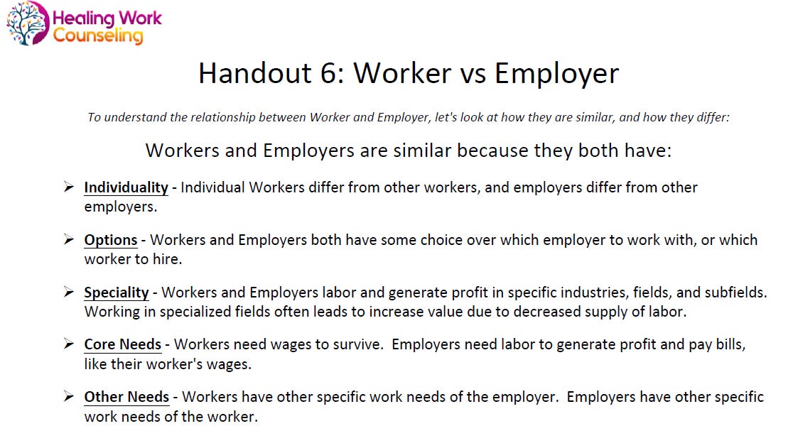 8 - Handout 6 - Comparing Worker vs. Employer