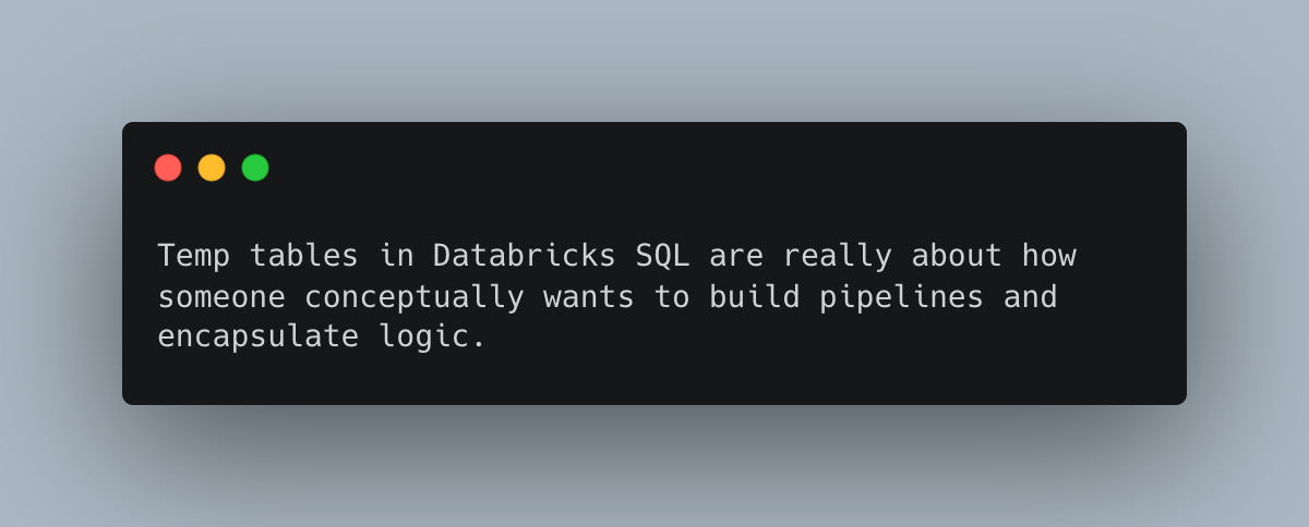 Behold. Databricks/Spark Temp Tables - by Daniel Beach