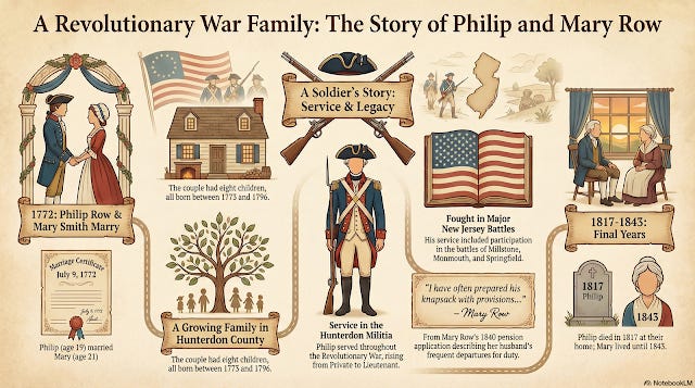 ABC Biography of Revolutionary War Soldier Philip Row (1752-1817) and ...
