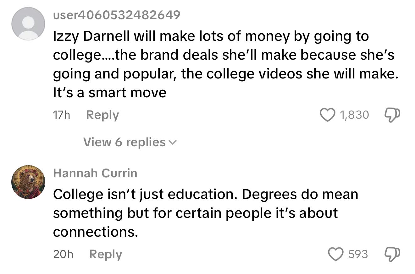 Bama RushTok Braces for the Inevitable Success of Izzy Darnell