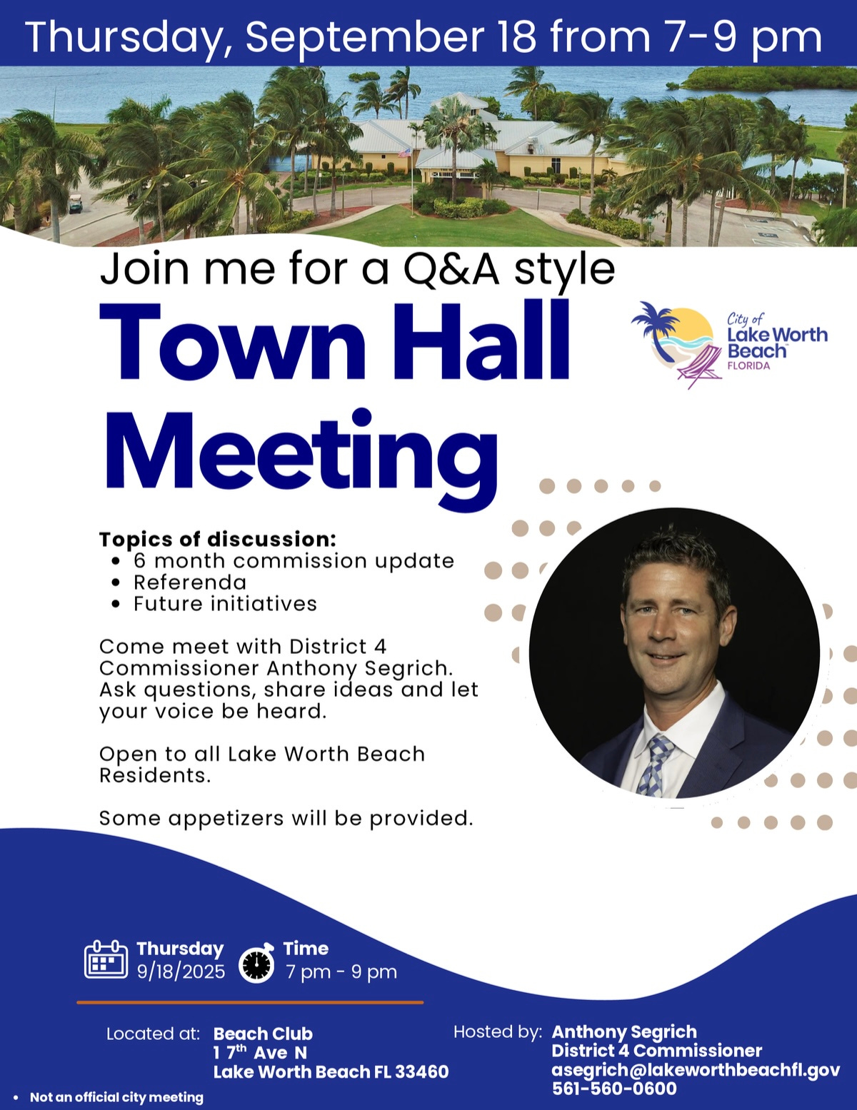 Town halls seek public input on potential Lake Worth Beach charter changes