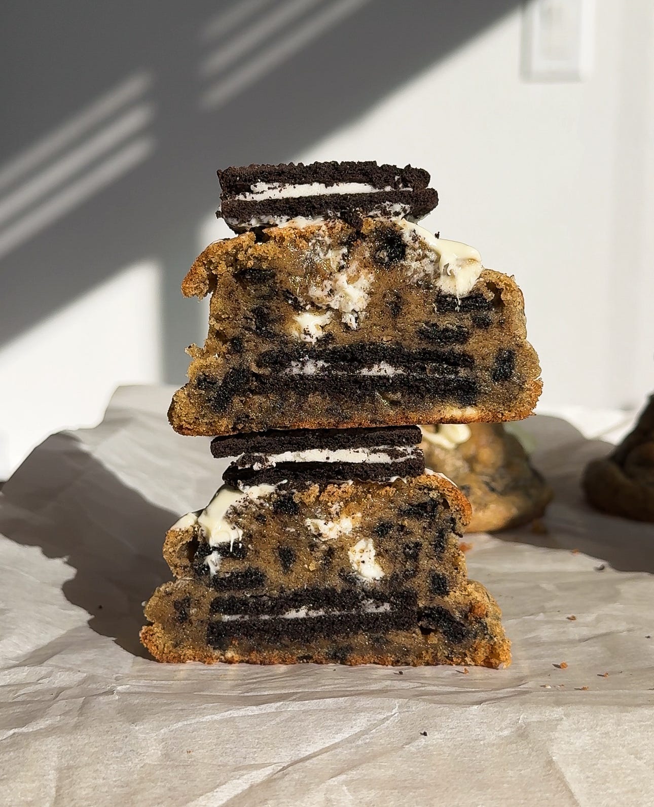 chunky oreo nyc cookies - by michelle - Maple Butter Bakes