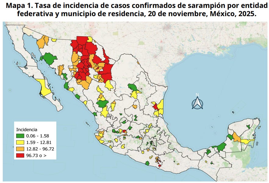 Mexico measles update 2025 - by Robert Herriman