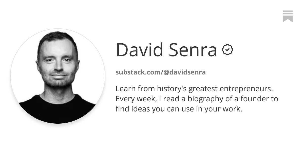 David Senra | Substack