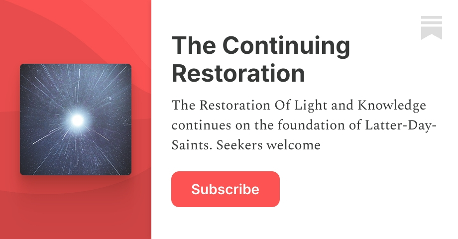 The Continuing Restoration | Brett Neff | Substack