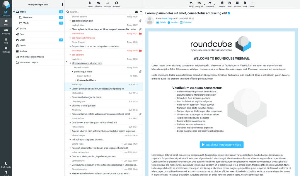 Roundcube: An Open-Source Webmail Solution