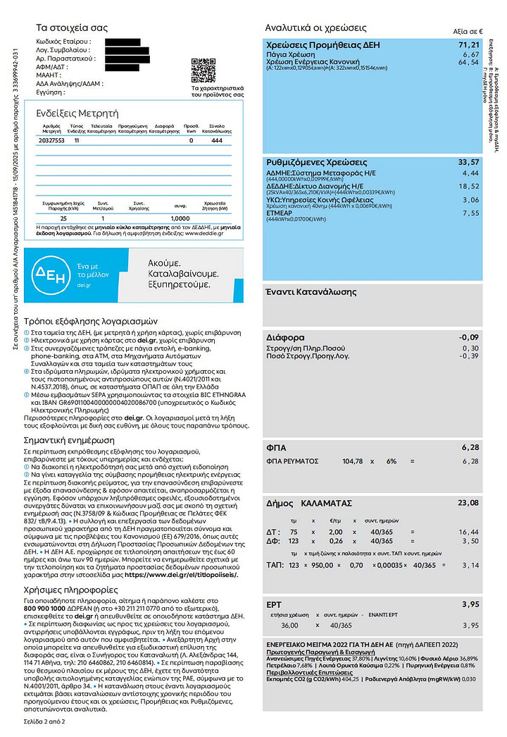 Cracking the Code of the Greek Electricity Bill