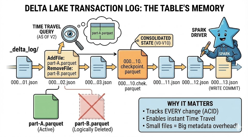 Inside the Delta Lake Transaction Log: From Write to Time Travel