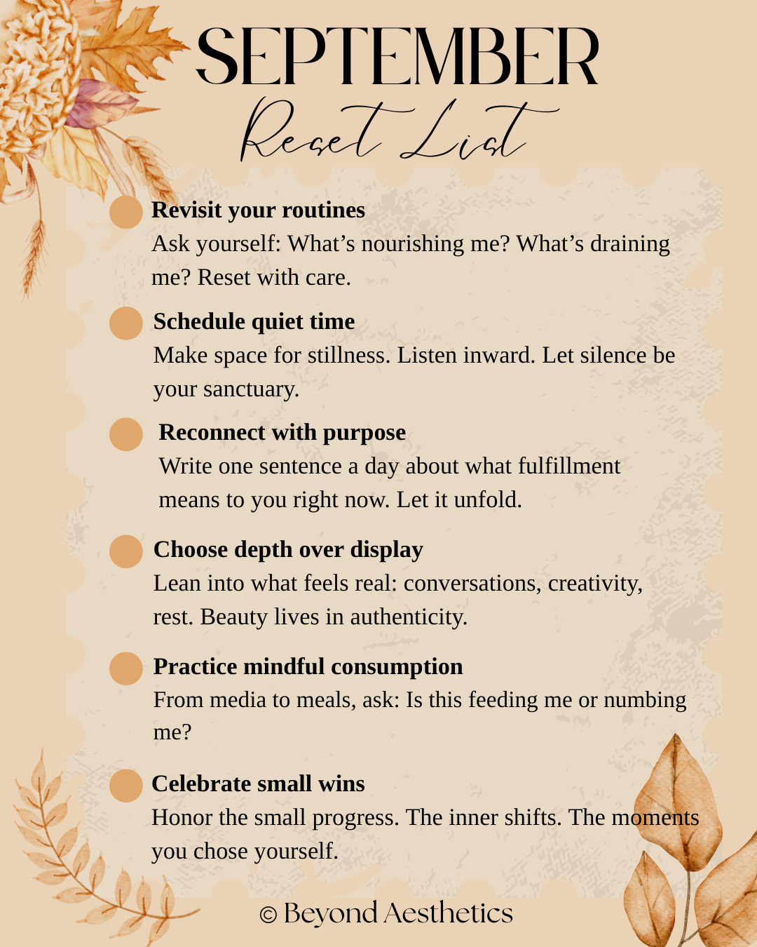 August Recap, A Goodbye Poem to Summer, and a September Reset List