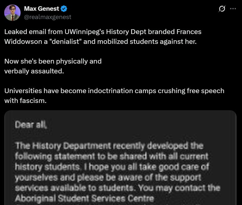 Frances Widdowson attacked by Orange Shirt mob at UWinnipeg event