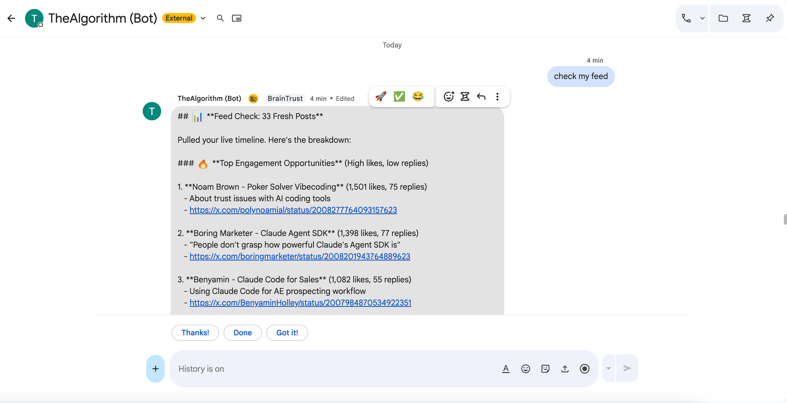 [How-To] Automating Influence via Google Chat