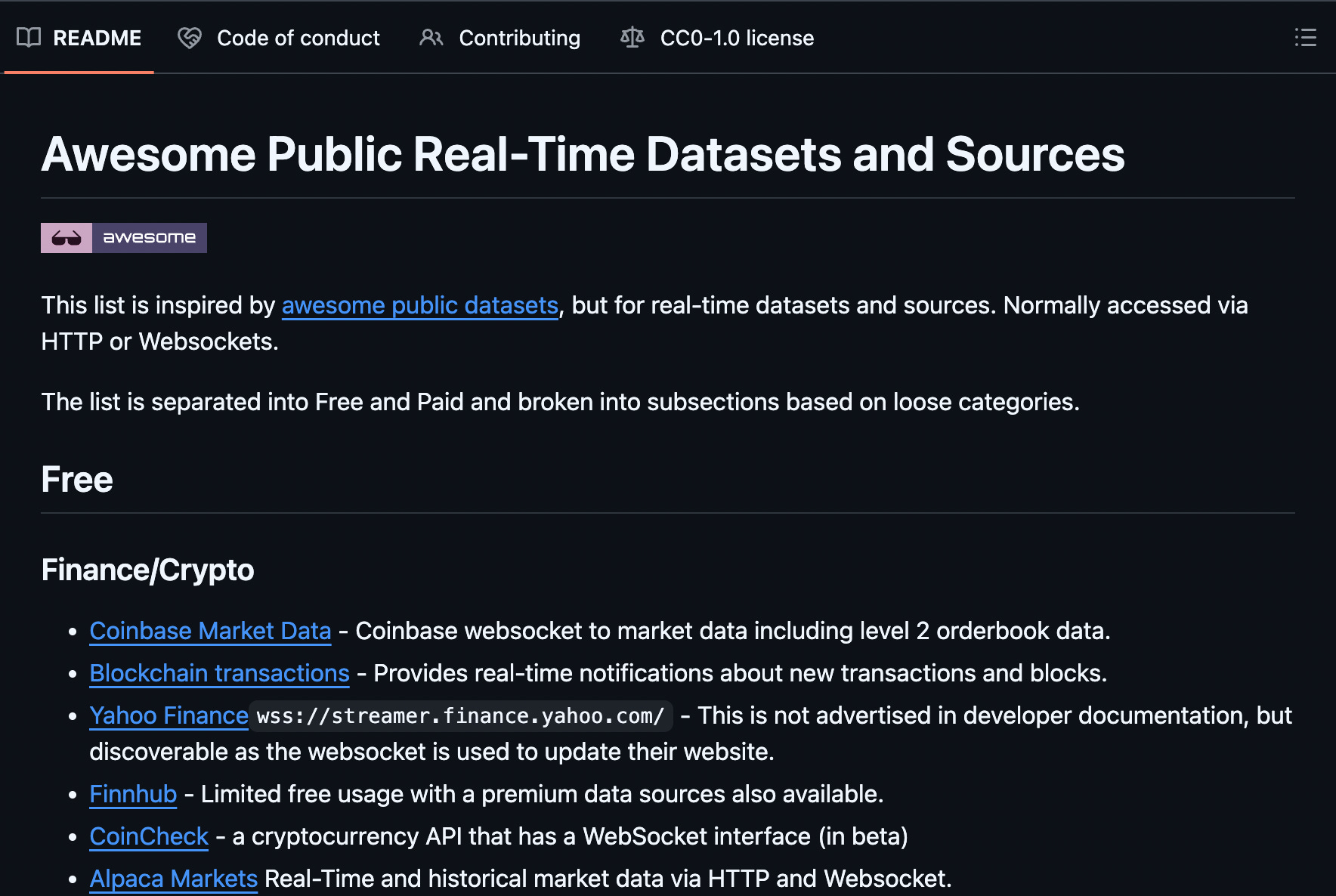 This GitHub repo contains dozens of real-world datasets for your next ...
