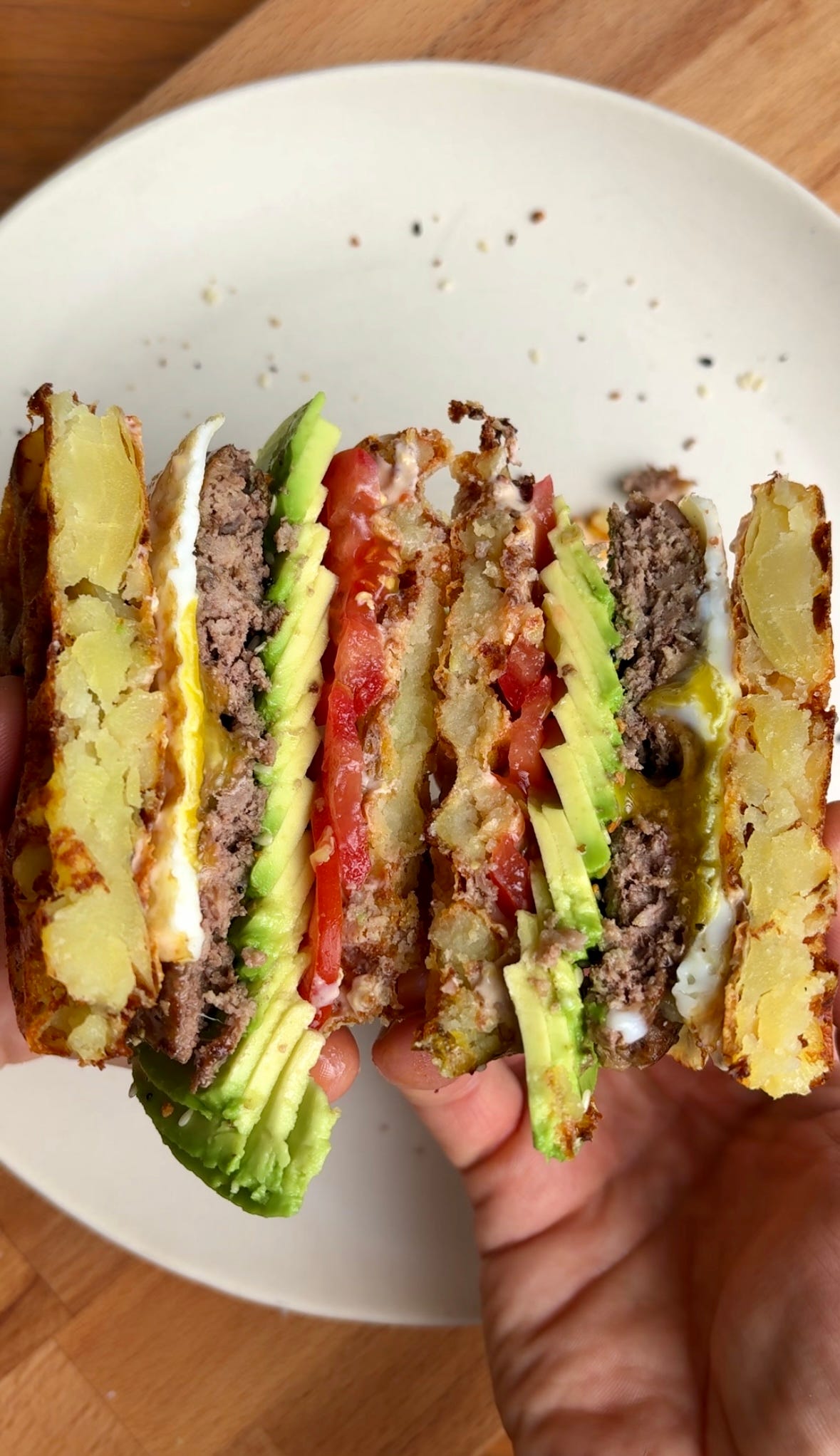 Potato Waffle Breakfast Burger - by Chef Josh Gale
