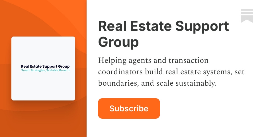 Real Estate Support Group | Substack