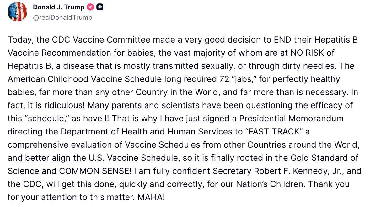 Agreed. Thank you for your attention to this matter President Trump!