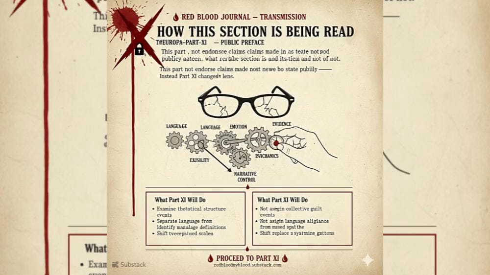 🩸T#EUROPA–PART–XI — PUBLIC PREFACE - Red Blood Journal