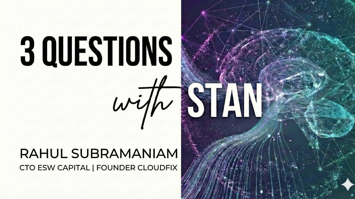 [3Qs with AI CoE] Guest Rahul Subramaniam