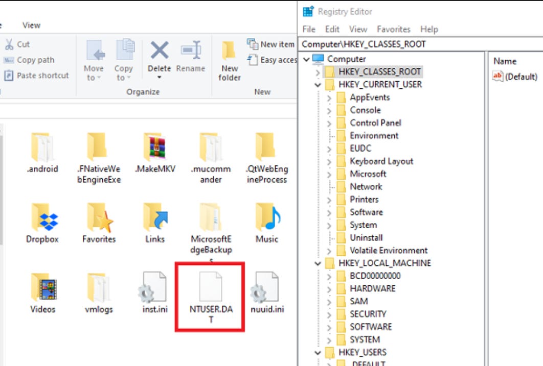 Windows Registry Forensics: System vs. User Hives