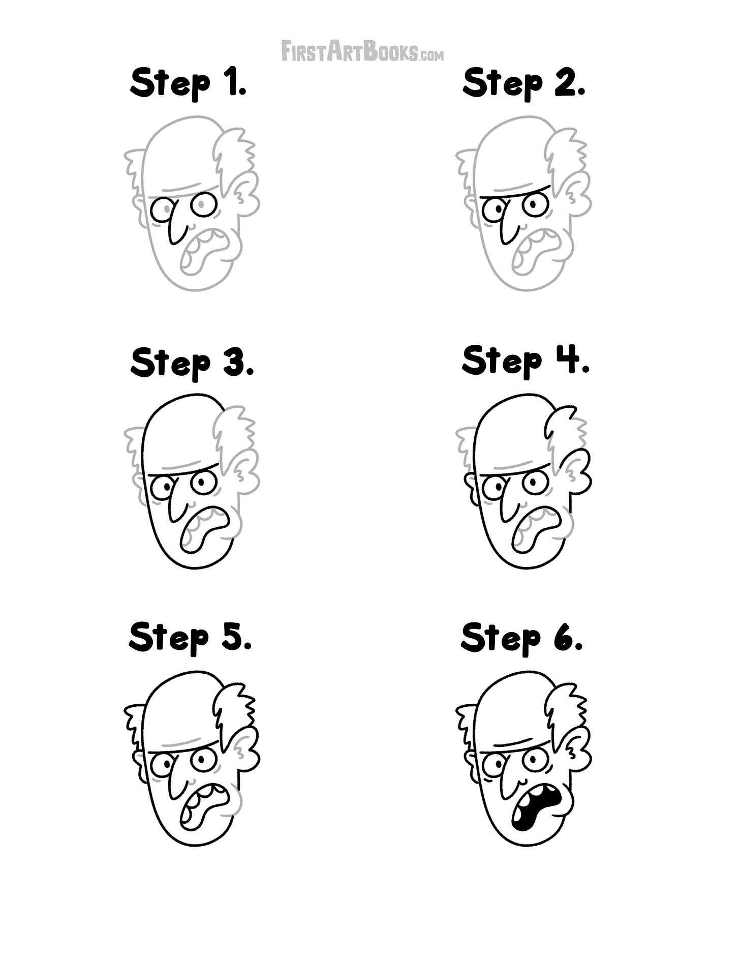 how to draw mr grumpy