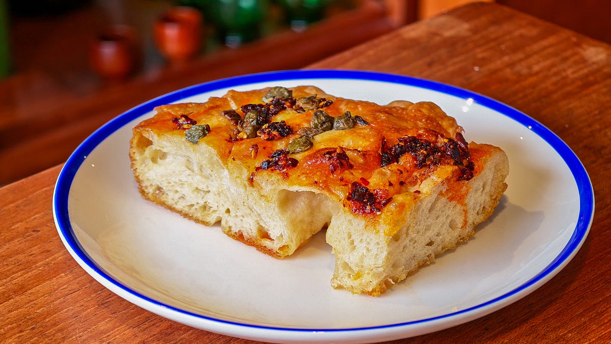 Recipe: Chilli crisp and caper focaccia