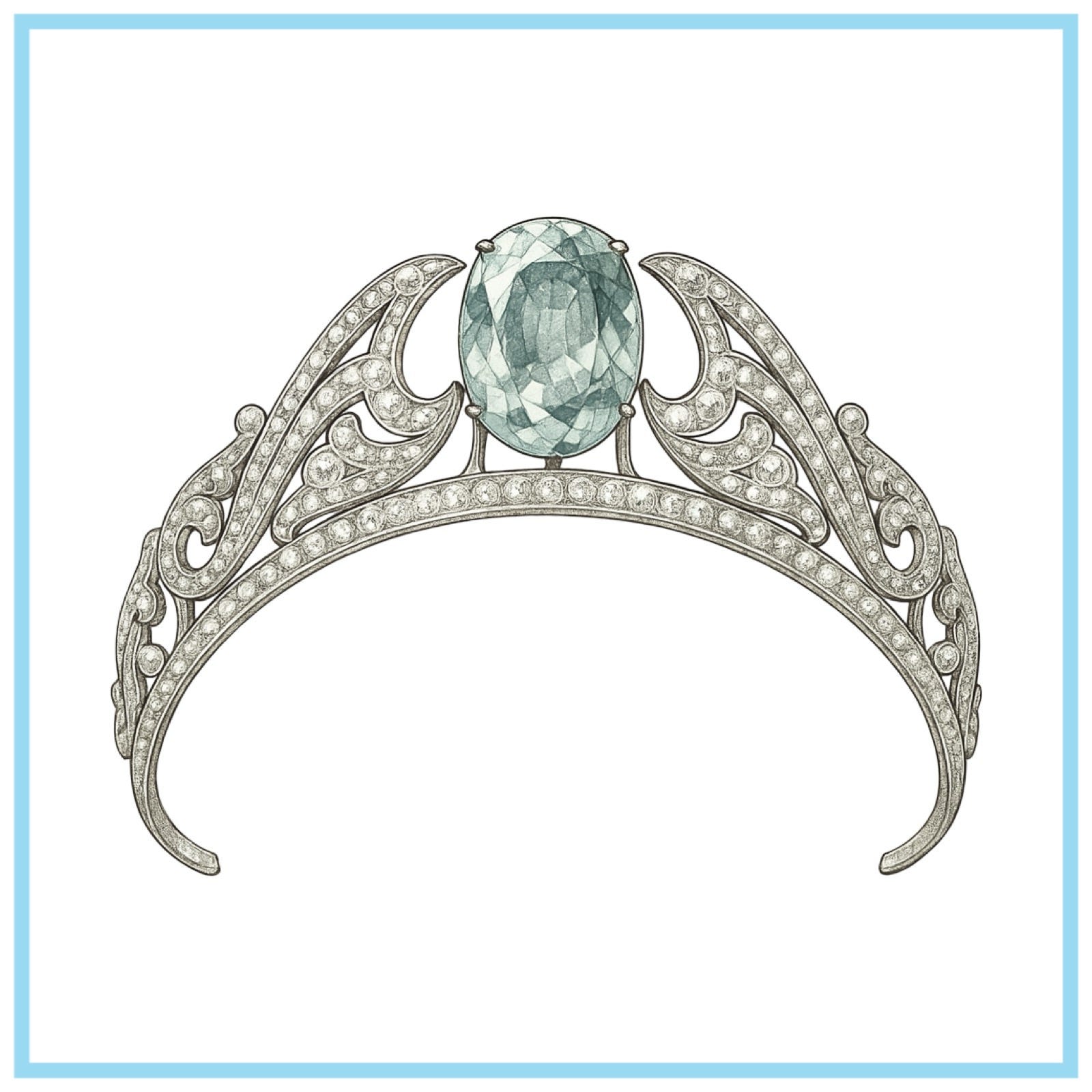 The Wessex Aquamarine Necklace Tiara