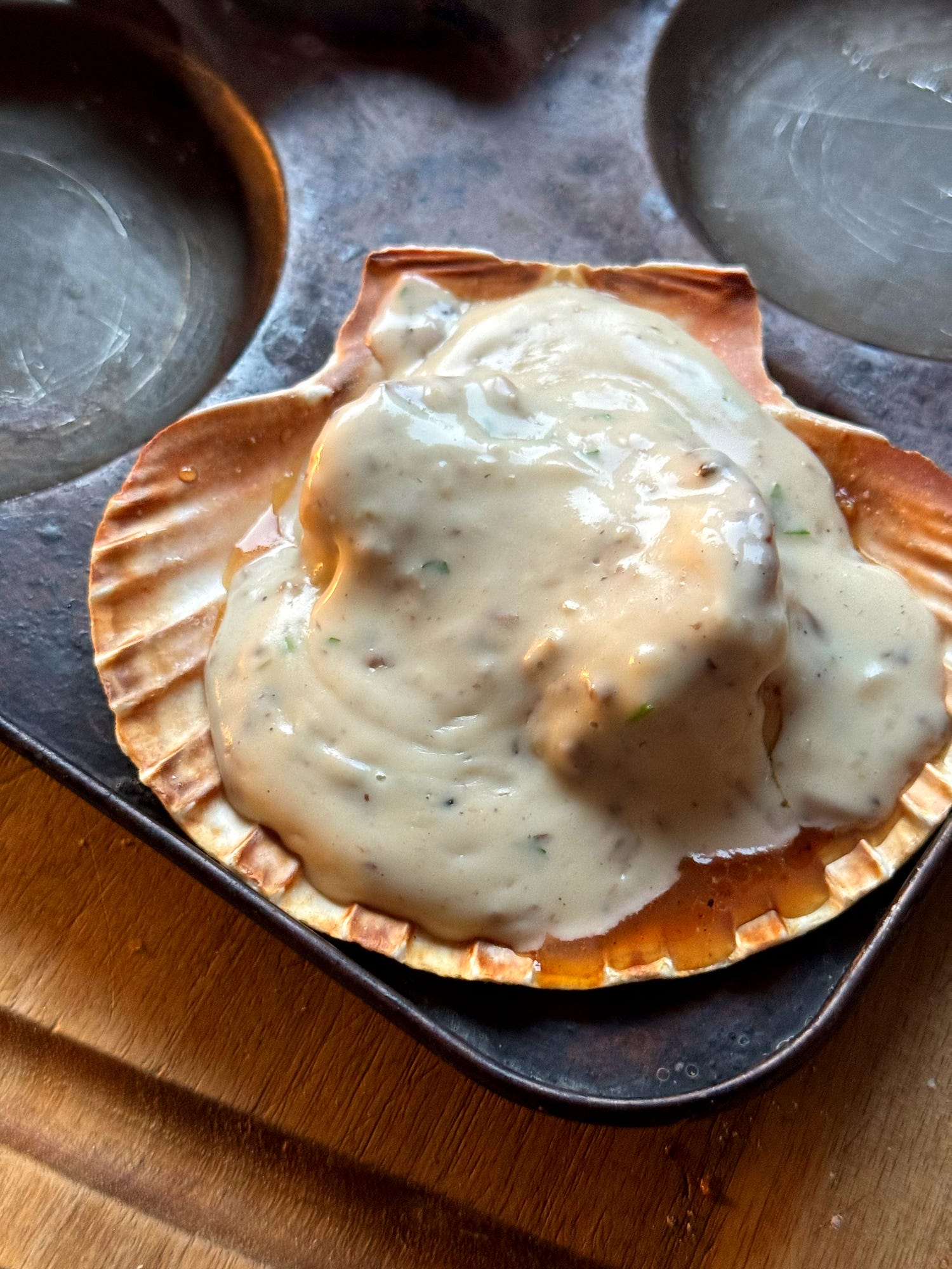 French Scallops with Normande Sauce (Coquilles Saint Jacques à la Normande)