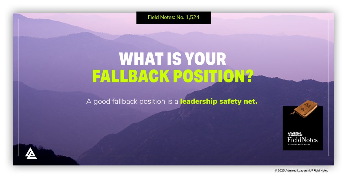 What Is Your Fallback Position?