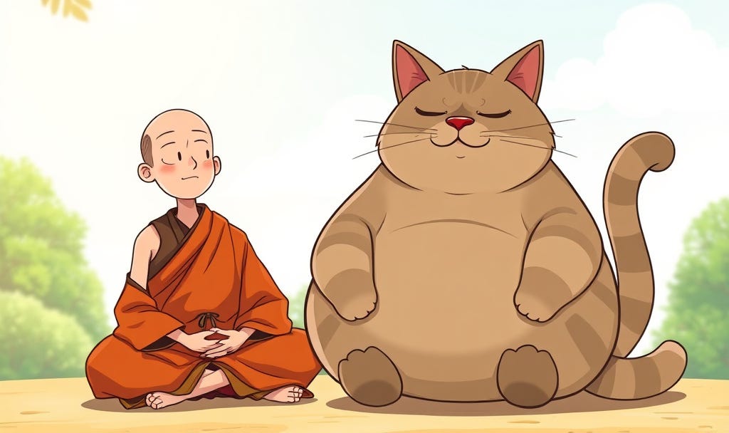 The Monk Who Tried to Out-Meditate His Cat