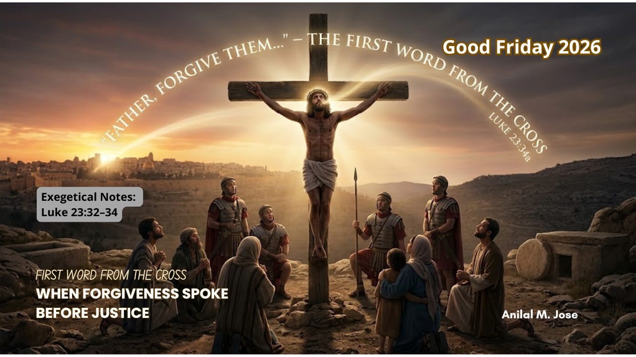 Father, forgive them… — The First Word from the Cross