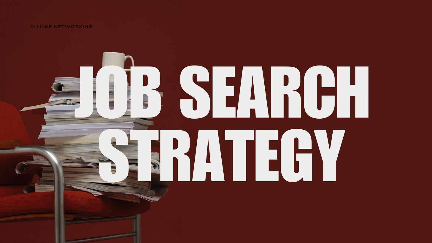 Create a Job Search Strategy - I LIKE NETWORKING