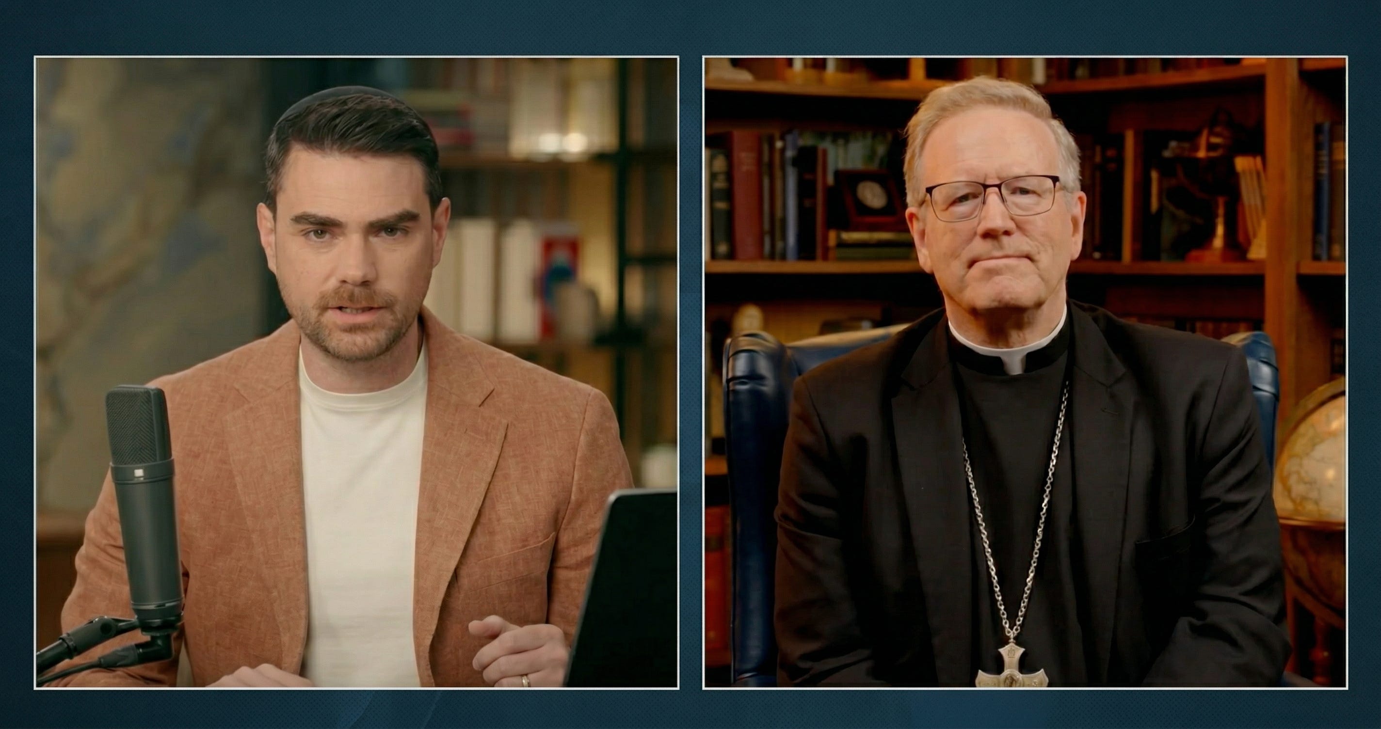 Bishop Barron Rewrites Pope Leo’s Anti-War Message on Ben Shapiro’s Show