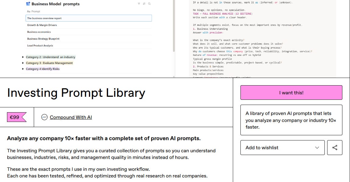 Investing Prompt library - Compound With AI