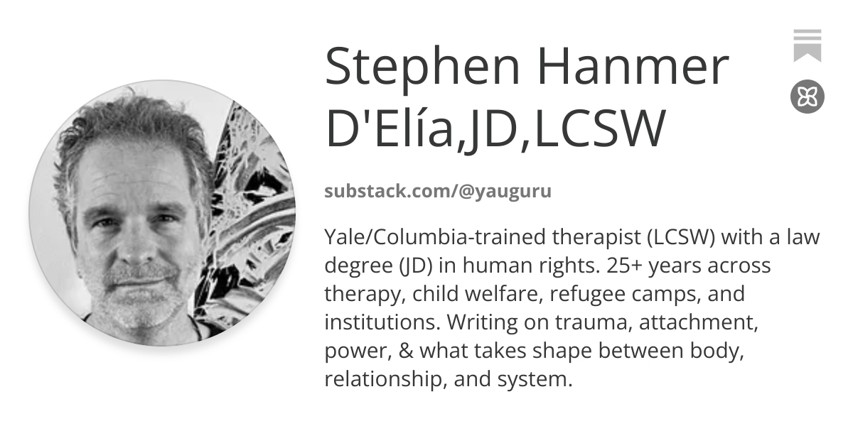 Stephen Hanmer D'Elía,JD,LCSW | Substack