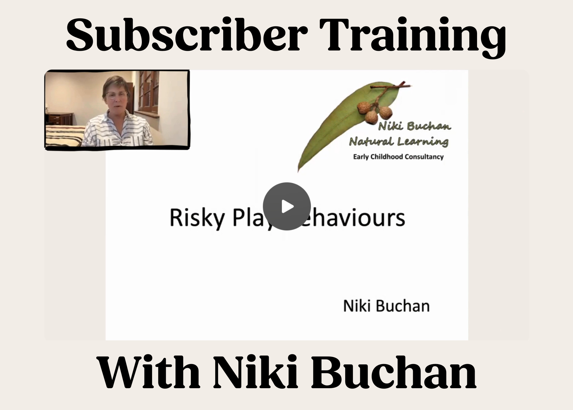 ⭐️ Niki Buchan Guest Training - Risky Play Behaviours