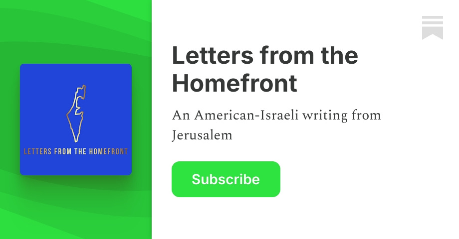 Letters from the Homefront | Carra Glatt Ben-Baruch | Substack