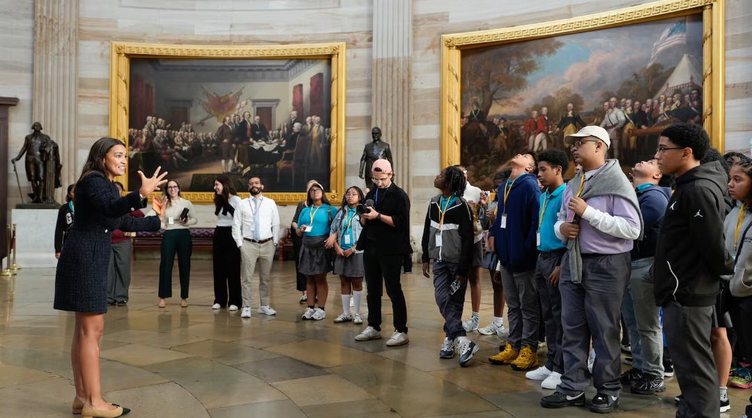 Comments - AOC Fills in as Tour Guide for Junior High Students