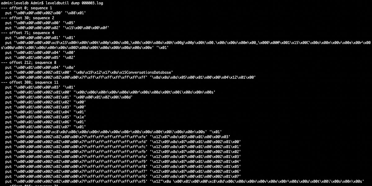 LevelDB WAL log - extracting ChatGPT desktop conversations