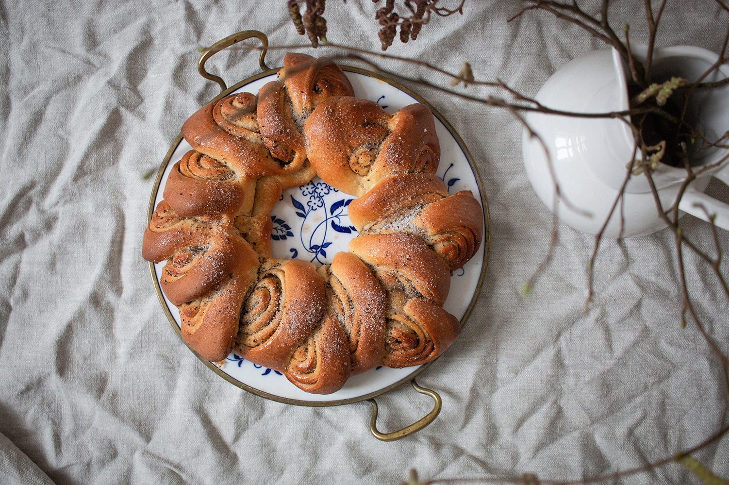 Cardamom-Spiced Swedish Yeast Wreath - by Kristina Lund