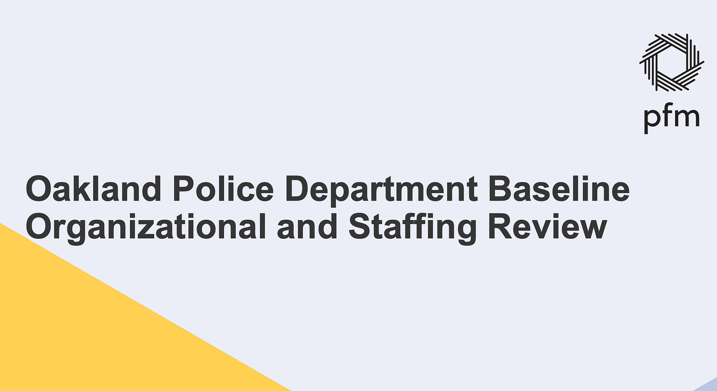 Oakland releases police staffing study—it says a minimum of 877 ...