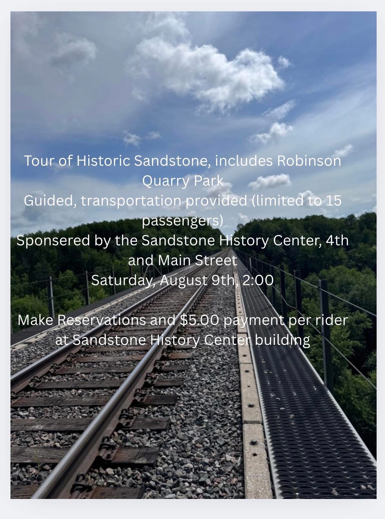 Tour of sandstone - by Sandstone History Center