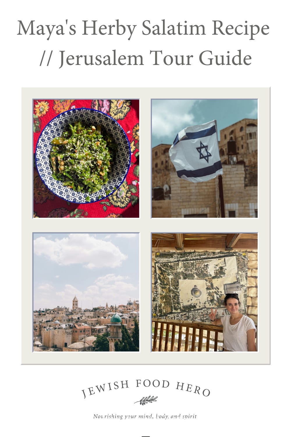 Maya's Herby Salatim (סלטים) Recipe// Jerusalem Tour Guide