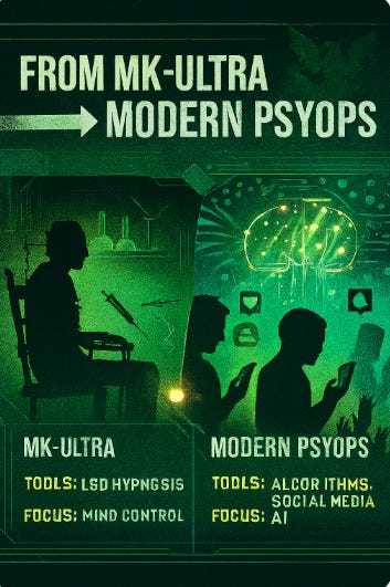 🧠 From MK-Ultra to Modern Psyops: The Evolution of Mind Control