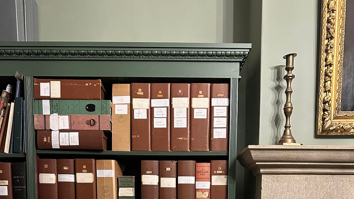 At the Archive Table - by Julie Montagu - Gilded Heiresses