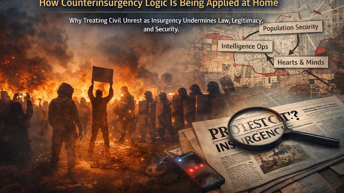 Misdiagnosing Protest: How Counterinsurgency Logic Is Being Applied at Home