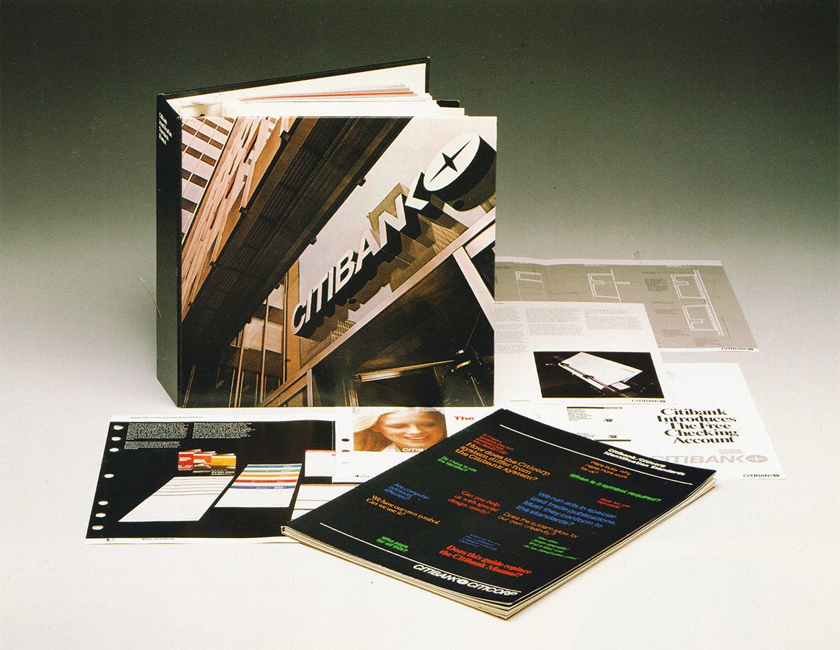 Citibank Logo, 1975 - by Richard Baird - Logo Histories