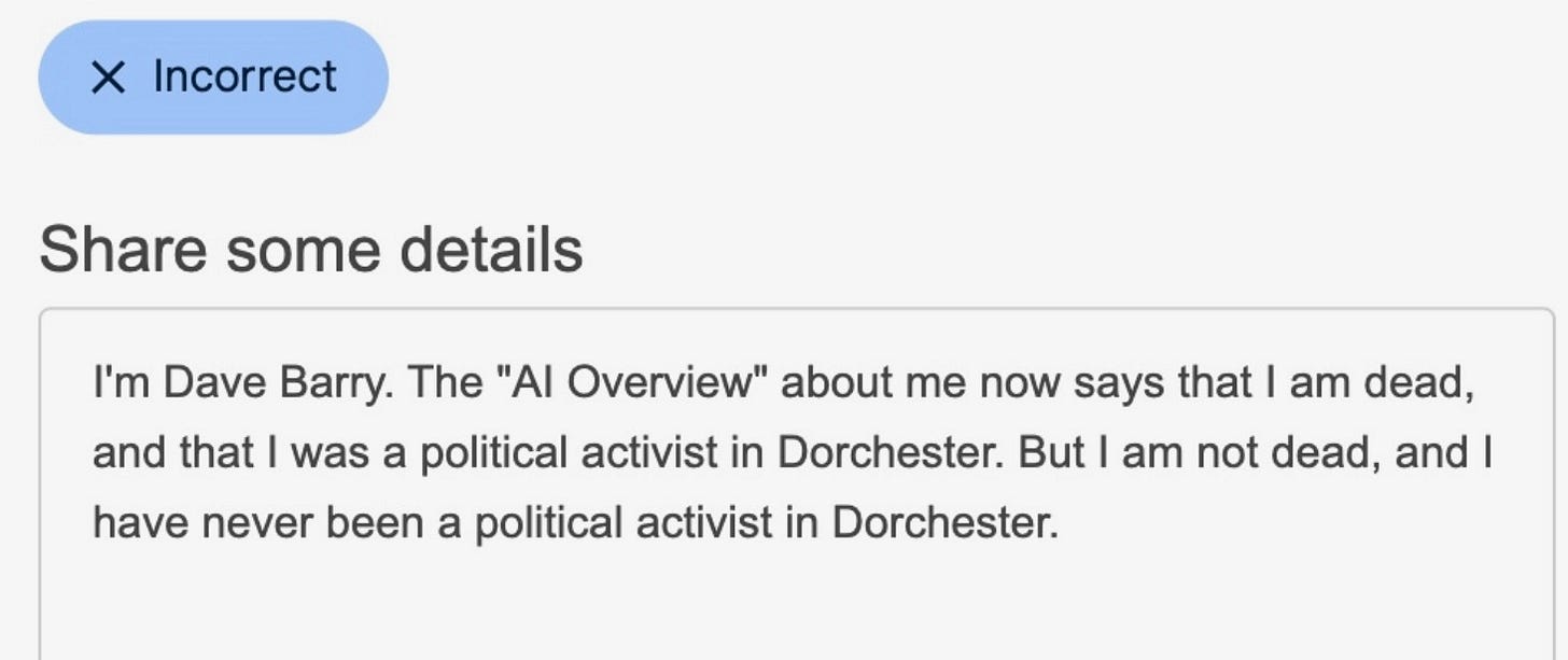 Death by AI - Dave Barry’s Substack