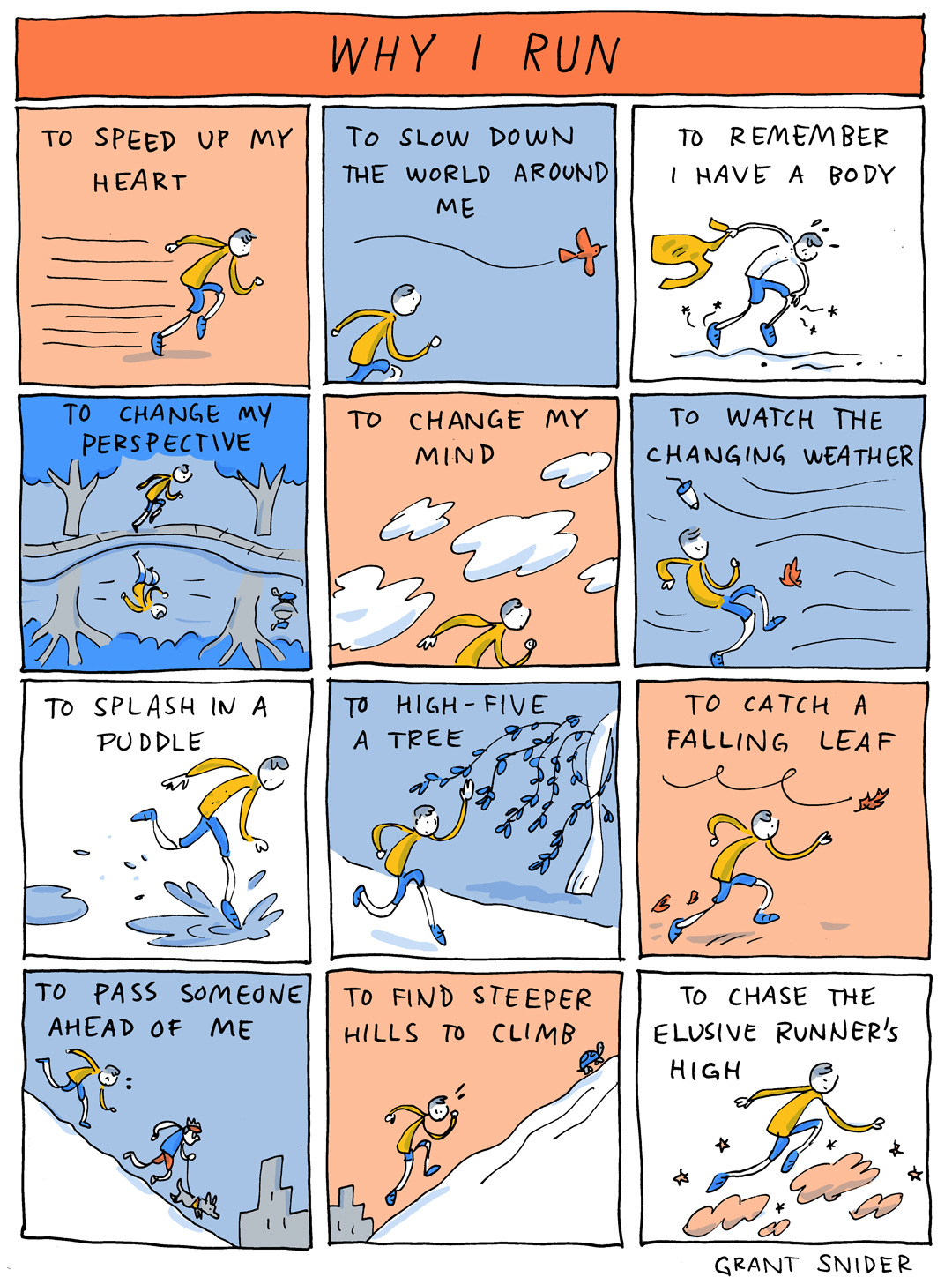 Running Laps Cartoon